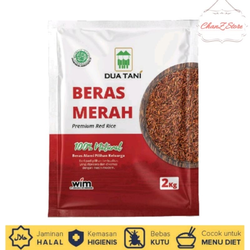 Jual BERAS MERAH PREMIUM DUA TANI 2KG - HALAL KUALITAS TERJAMIN COCOK ...