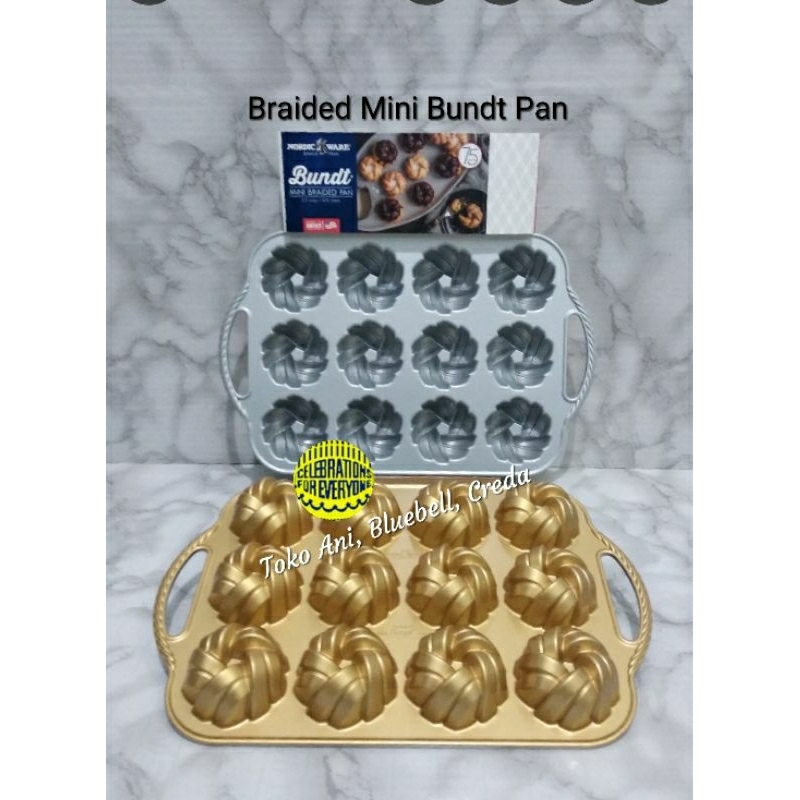 Jual Nordic Ware Braided Mini Bundt Pan / Braided Bundt Bites , Vol. 3. ...