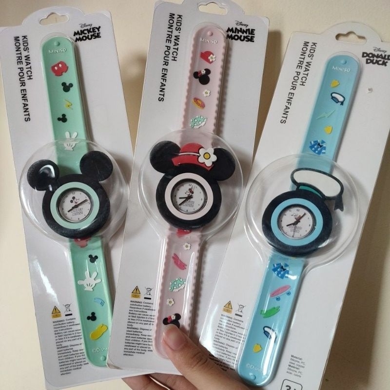 Jual MINISO KIDS WATCH DISNEY MINNIE MICKEY MOUSE DONALD DUCK 101 ...
