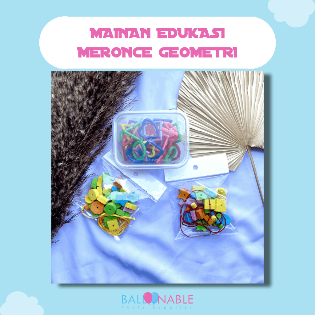 Jual [Mainan Edukasi] Meronce Geometri Dengan Berbagai Bentuk Foam ...