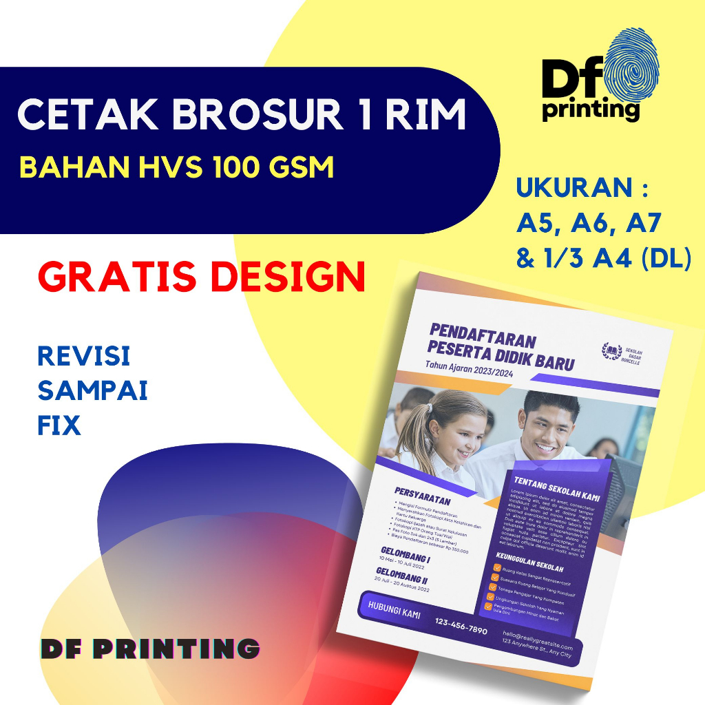 Jual CETAK BROSUR HVS 100 GRAM | MURAH | 1 RIM | 500 LEMBAR | 1 PACK ...