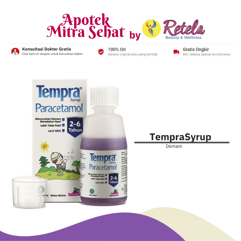 Jual TEMPRA SYRUP 100ML | Shopee Indonesia