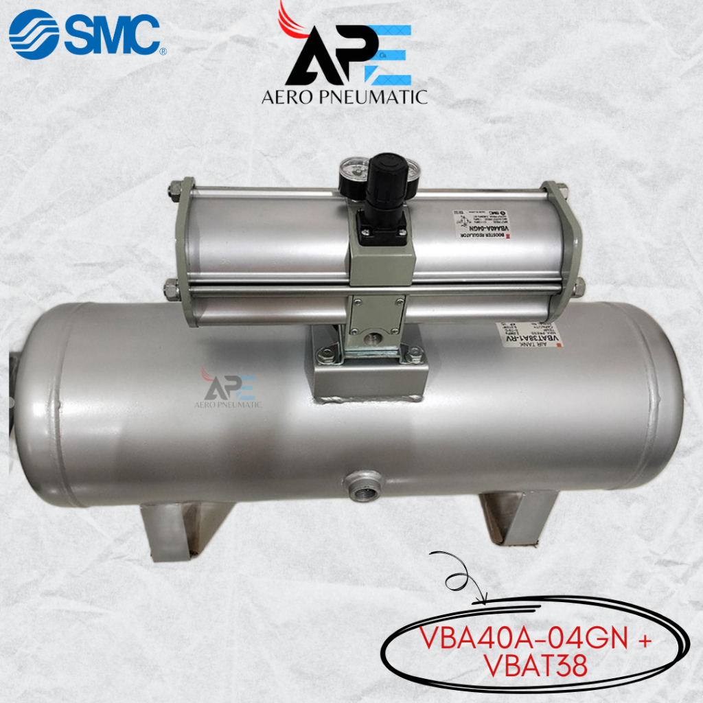 Jual BOOSTER PNEUMATIC REGULATOR SMC VBA40A-04GN WITH AIR TANK VBAT38 | Shopee Indonesia