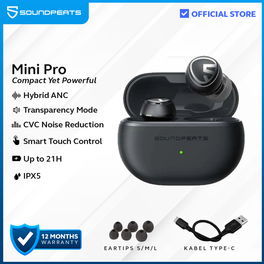 Jual SoundPEATS Mini Pro True Wireless Earbuds - Black | Shopee Indonesia