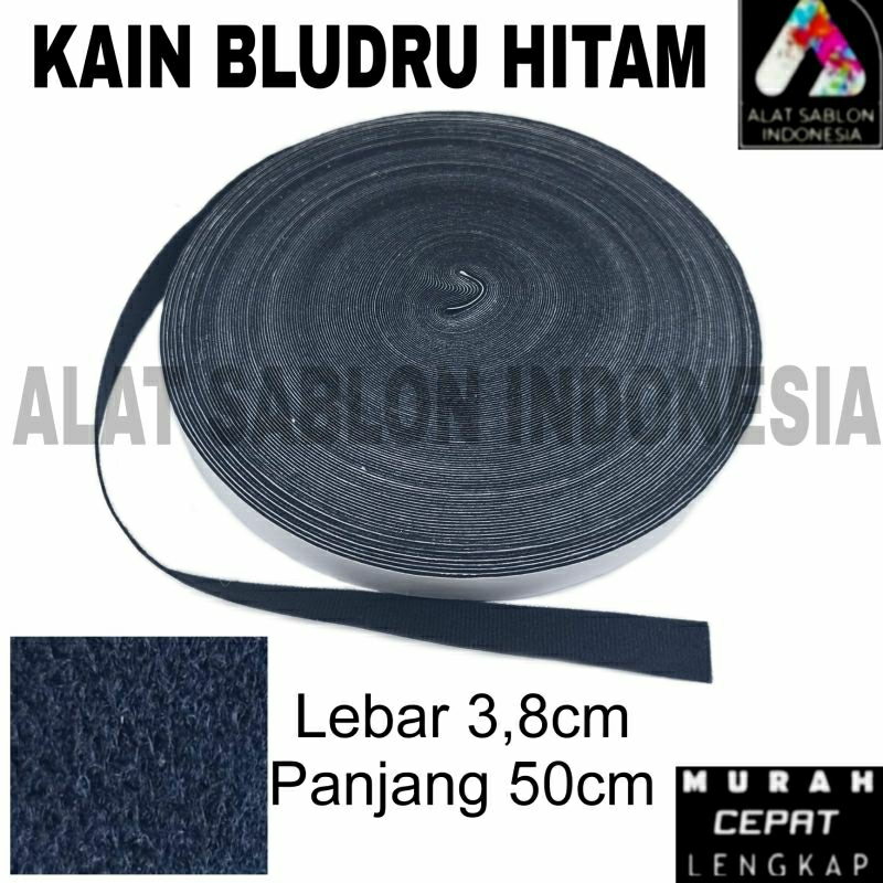 Jual KAIN BLUDRU HALUS 3,8CMX50CM HITAM LEMBUT KAPE SCRAPPER | Shopee ...