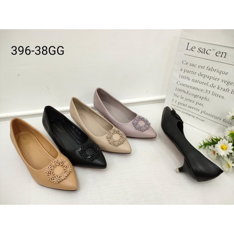 Jual Simoncelli Sepatu Heels Runcing 3 Cm Wanita Mutiara Import Polos ...