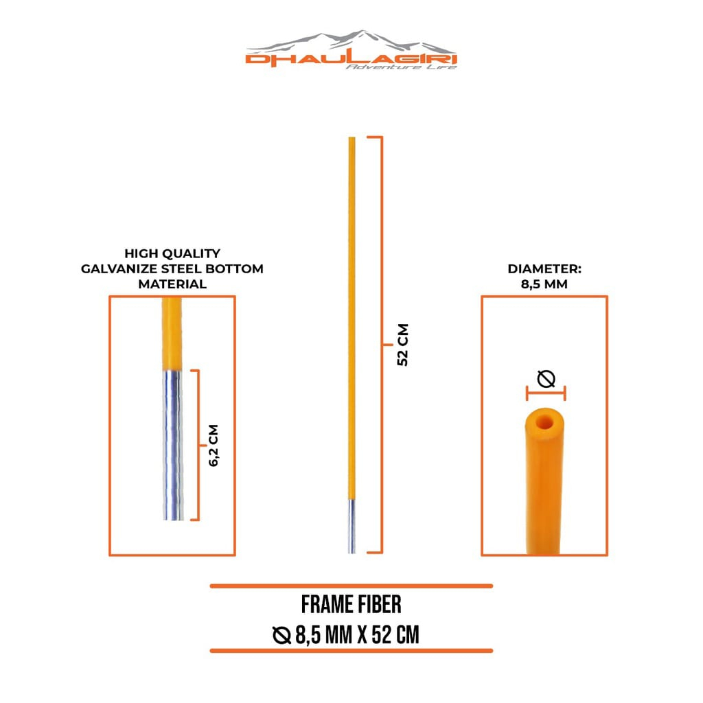 Jual Frame tenda fiber 8.5mm x 52cm / frame tenda camping / frame untuk ...