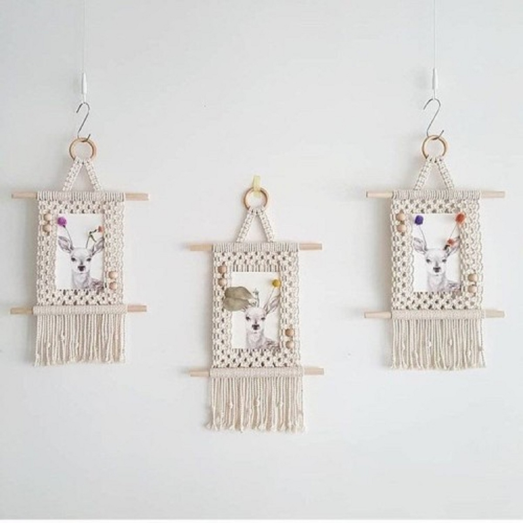 Jual Macrame figura - Bingkai foto - Frame foto - Dekorasi kamar ...