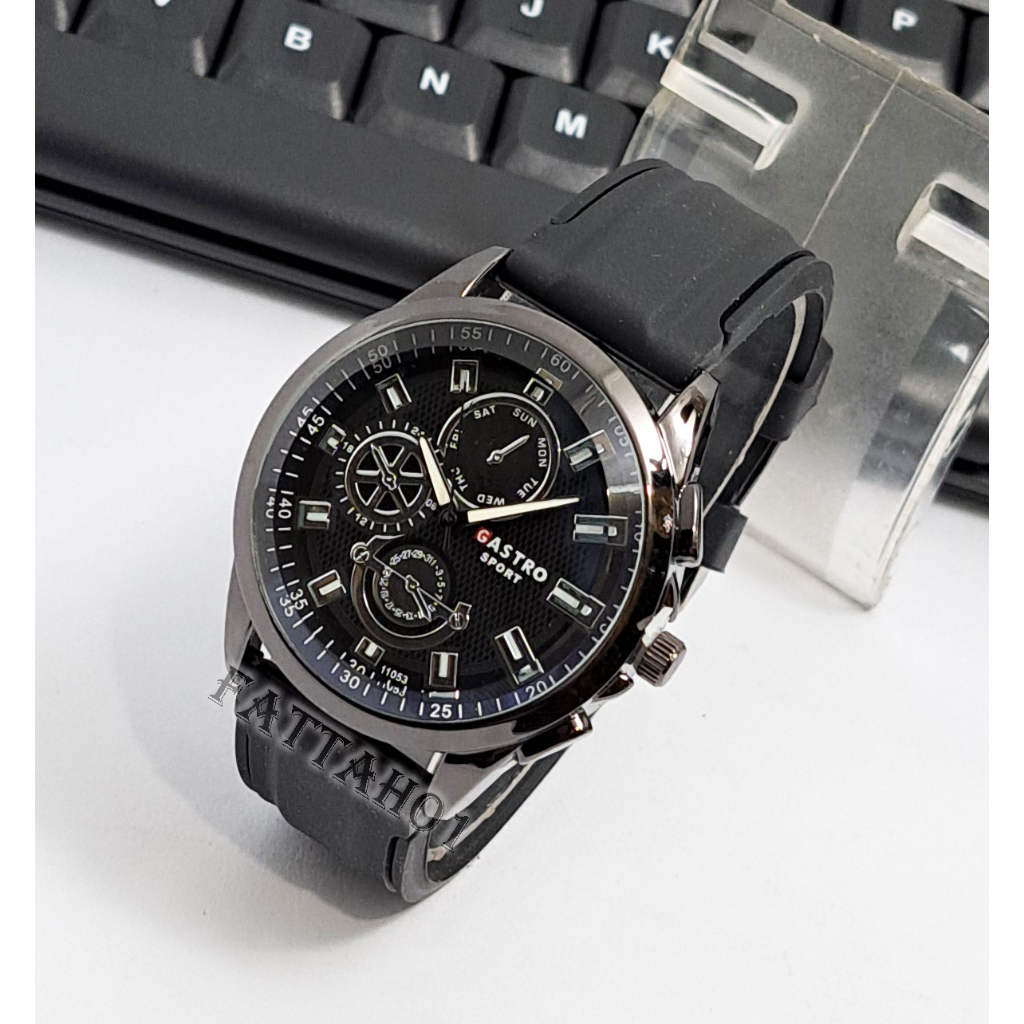 Jual JAM TANGAN PRIA SPORT CHRONO VARIASI TALI KARET TERBARU FREE BATERAI / JAM TANGAN FASHION ...