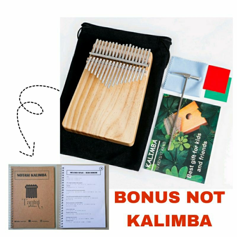 Jual Kalimba 17 kunci + bonus Buku Notasi Kalimba (20 Lagu) | Shopee ...