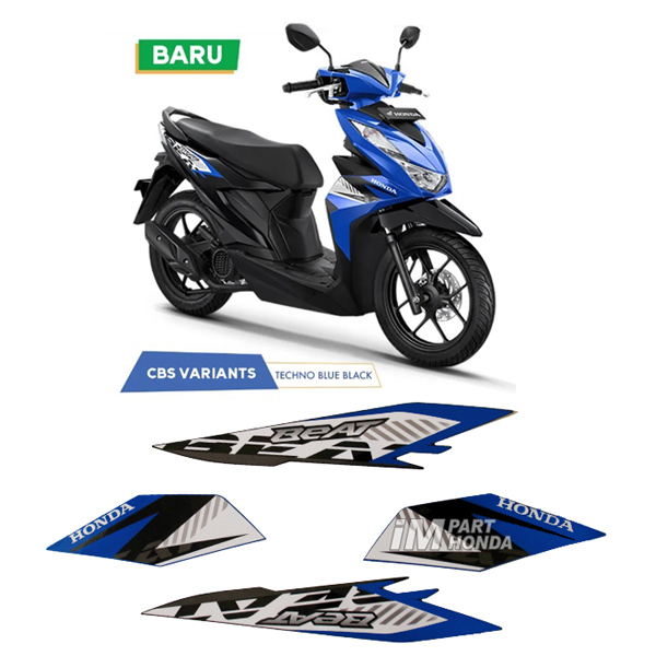 Jual Stiker Beat LED Eco K1A 2023 Biru Hitam Techno Blue Black | Shopee ...