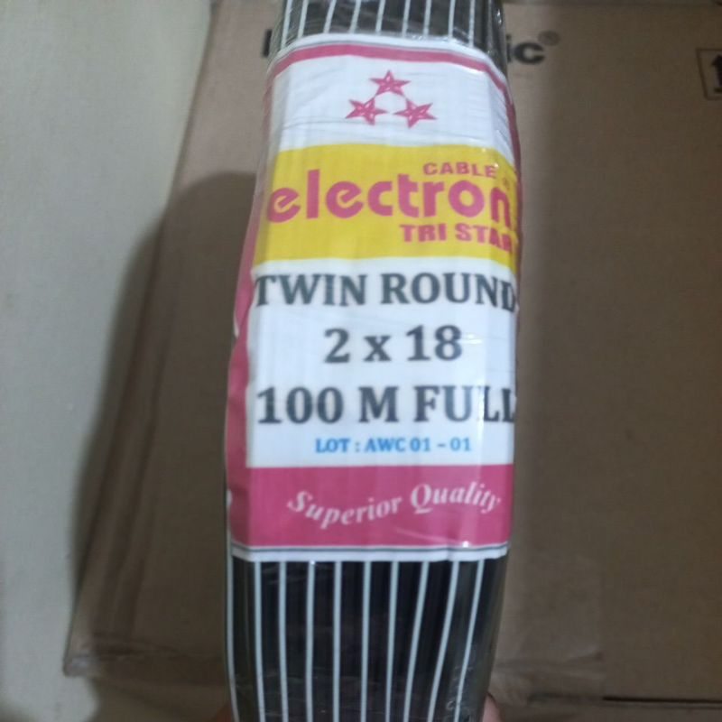 Jual Kabel Electron 2x18 Twin Round Serabut 100 Meter Full | Shopee Indonesia