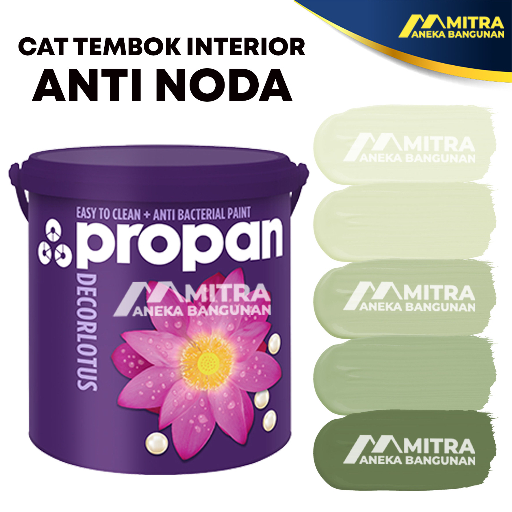 Jual CAT TEMBOK PROPAN DECORLOTUS 2,5 LITER / ANTI NODA / SAGE GREEN ...