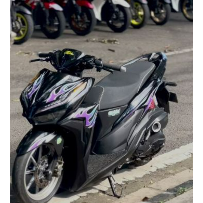 Jual STRIPING VARIO NEW 125/150 2018 - 2022 BAHAN TRANSPRAN MOTIF FLAME DESIGN | Shopee Indonesia