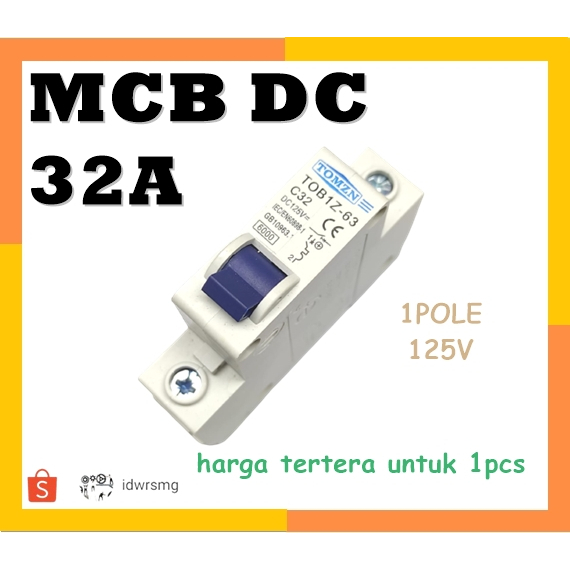 Jual MCB DC 32A 1 P 32A DC 125 V 32A 1P Sirkuit breaker MCB TOMZN ...
