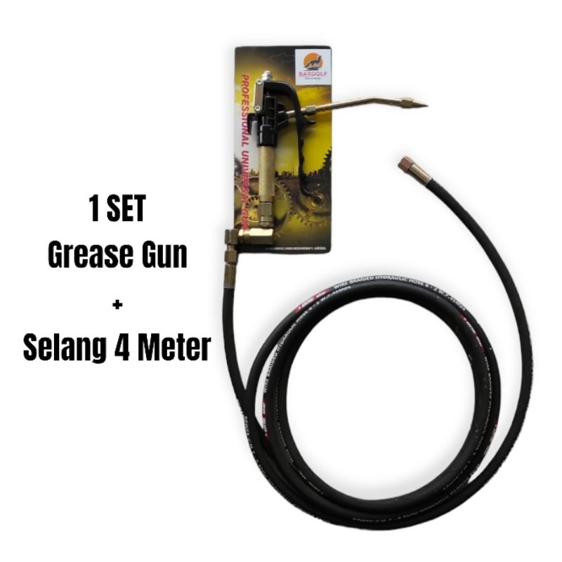 Jual Hand Grease Gemuk Gun Pompa Angin + Selang Hose Hydraulic ...