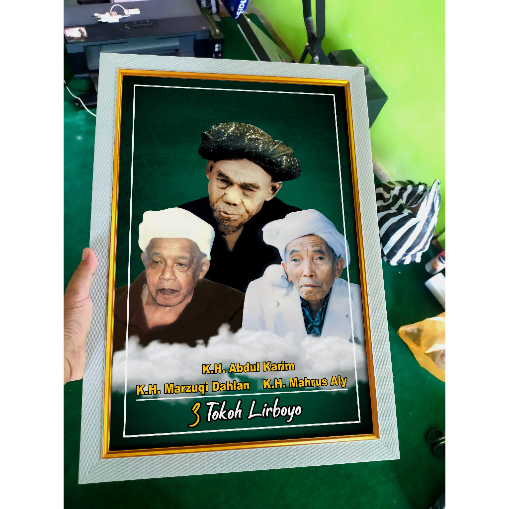 Jual Poster foto ulama kyai tiga tokoh lirboyo pendiri ponpes lirboyo ...