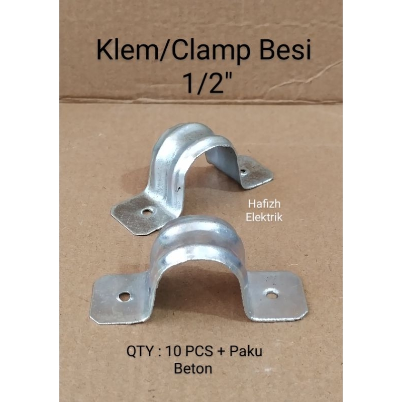 Jual Klem / Clamp Besi 1/2 Inchi | QTY : 10 PCS | Shopee Indonesia