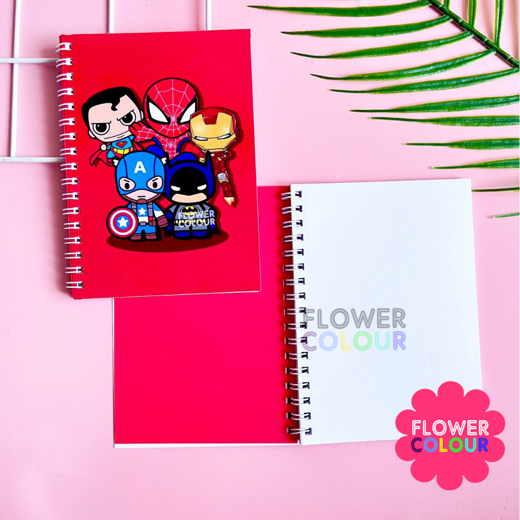 Jual BUKU NOTES SUPERHERO | NOTEBOOK SPIDERMAN IRON MAN CAPTAIN AMERICA ...