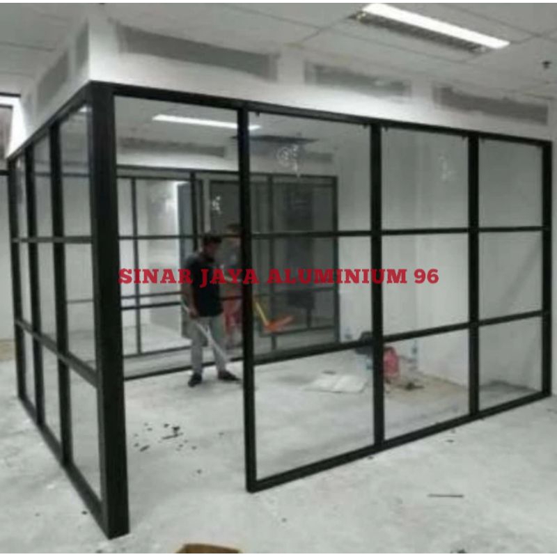 Jual Kusen Partisi Kaca Aluminium Buat Penyekat Ruangan | Shopee Indonesia