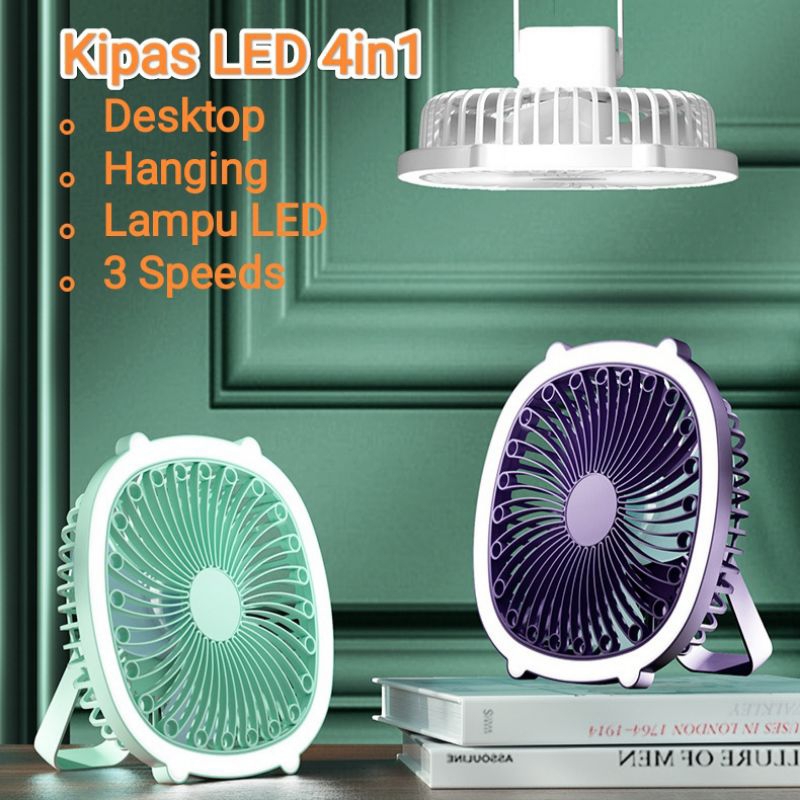 Jual AVA Kipas LED 4in1 Kipas Portable USB Dengan Lampu LED Kipas 3 ...