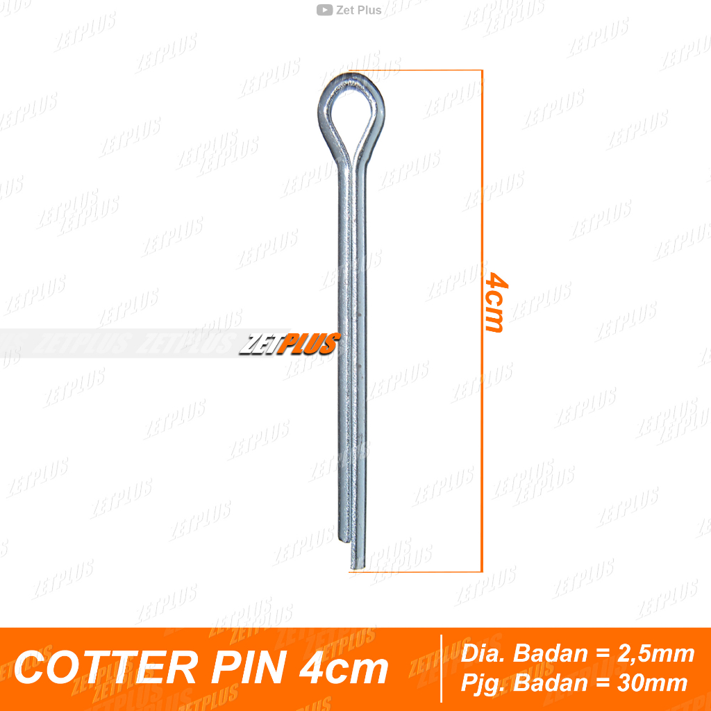 Jual Cotter pin 4cm (3/32 x 1-1/4 inchi) - lock pin atv - split - spie ...
