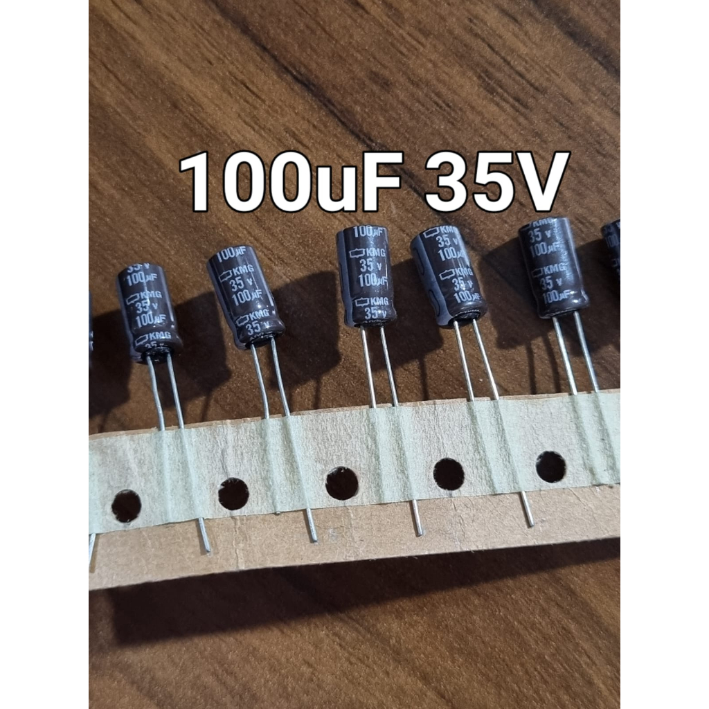 Jual Kapasitor Capacitor ELCO 100uf 35v / 100 uf 35 v / 100uf/35v Elko ...
