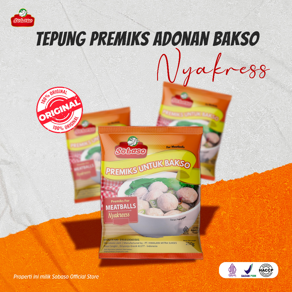 Jual Tepung Premiks Adonan Bakso Nyakress Sobaso 1DOS | Shopee Indonesia