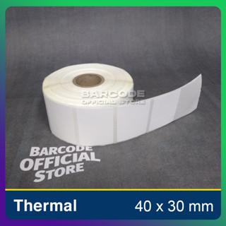 Jual Label Thermal 40x30mm 40x30 mm 40 x 30 Kertas Sticker Receipt Printer Barcode 1 Line ...