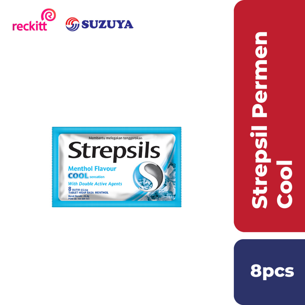 Jual Strepsil Permen Cool 8Pcs | Shopee Indonesia