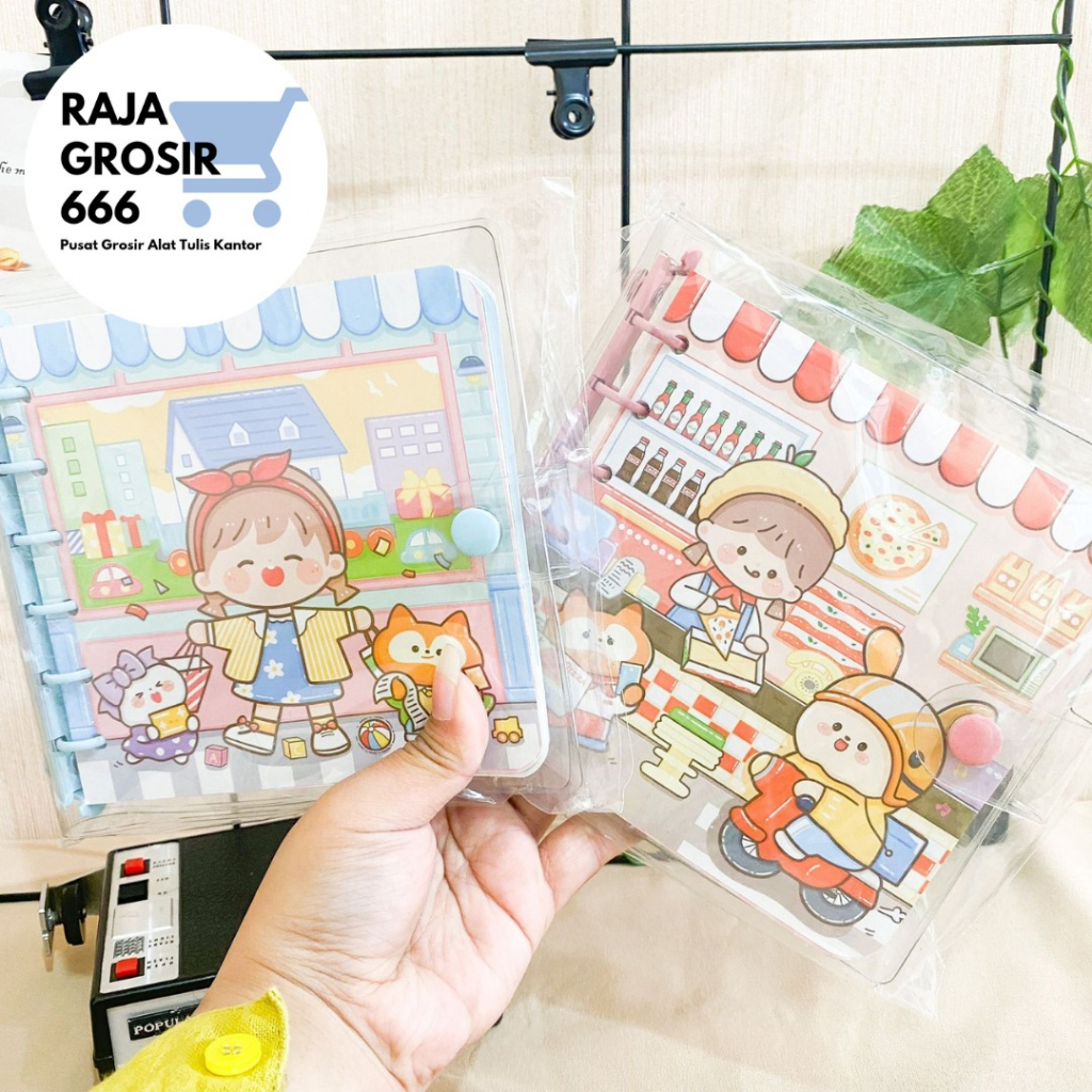 Jual Binder lucu 6 ring gambar gadis momo karakter animal hewan cute ...