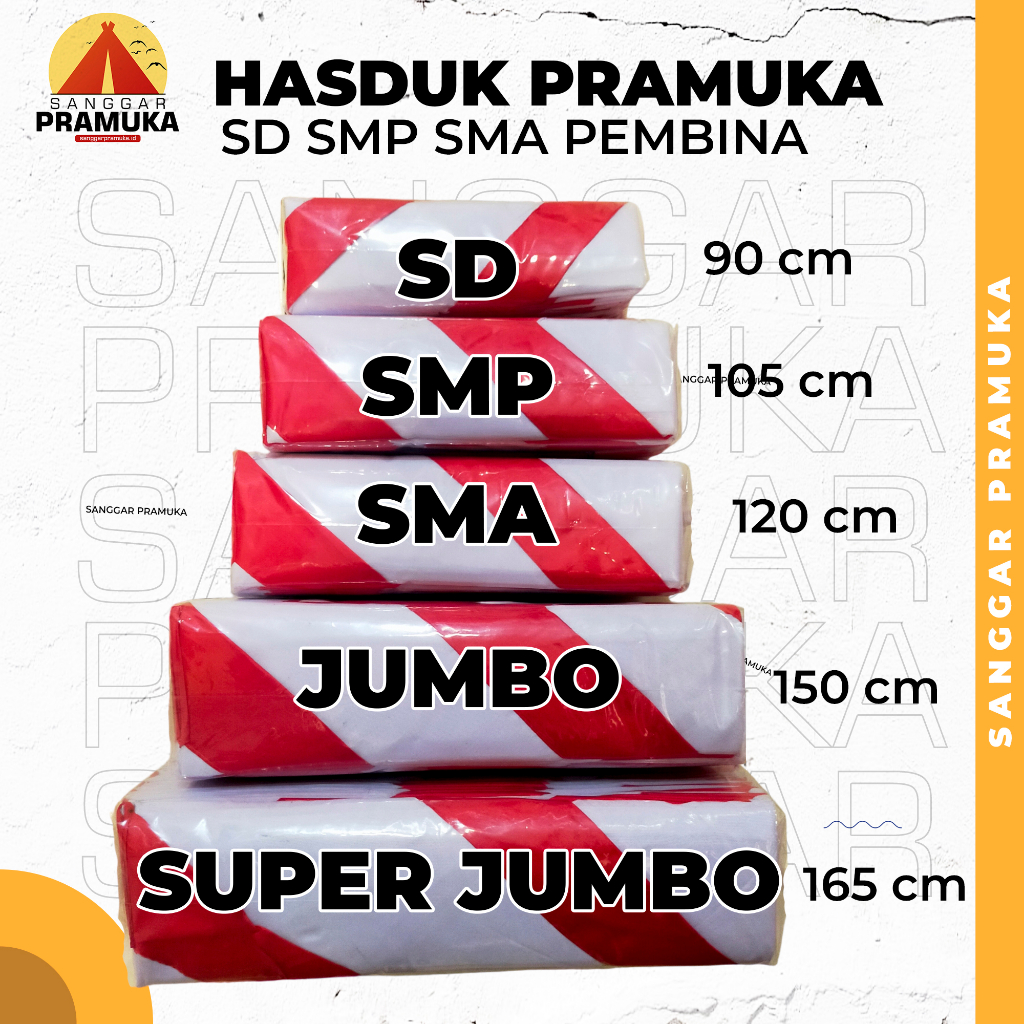 Jual Hasduk SD SMP SMA JUMBO SUPER JUMBO bijian - Dasi Kacu Pramuka ...