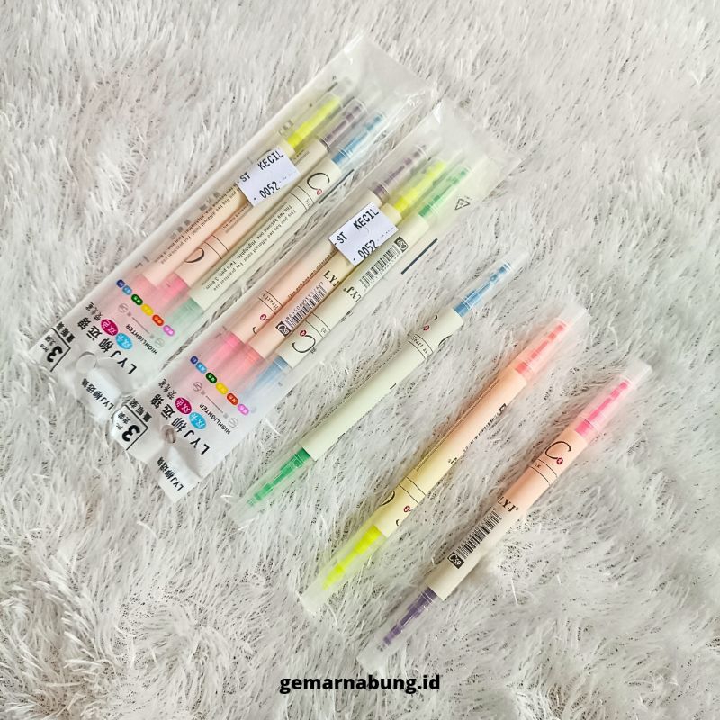 Jual Stabilo 2 sisi 2 warna | Highlighter pen 2 arah warna warni ...