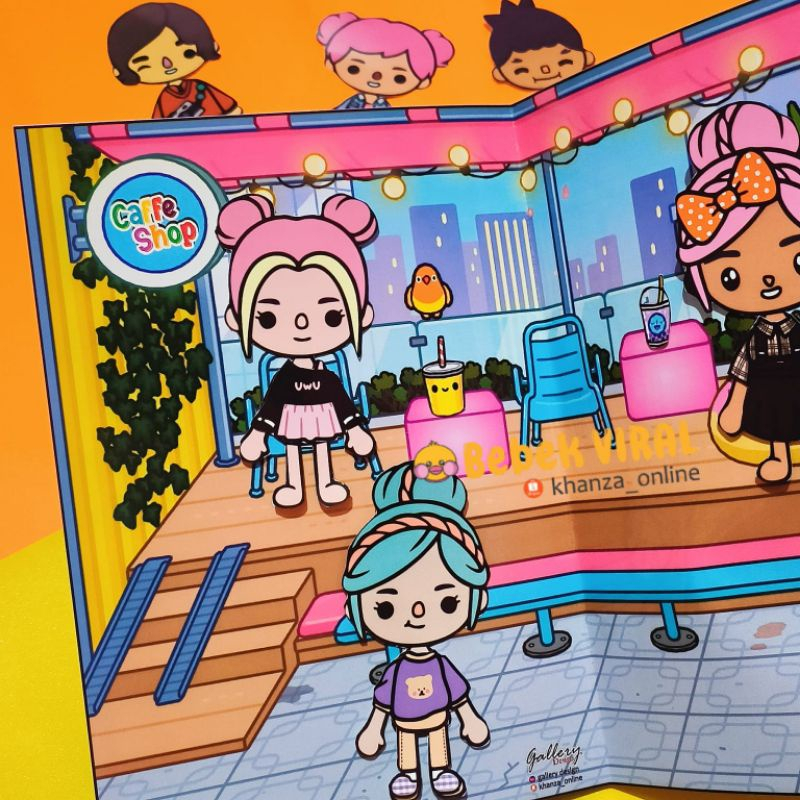 Jual Mainan Edukatif Paper Doll Toca Boca Caffe Shop Kekinian | Shopee ...