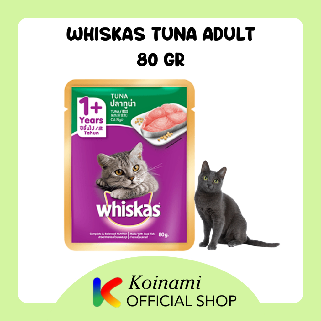 Jual WHISKAS 80gr TUNA ADULT / makanan kucing / pakan kucing / cat food ...