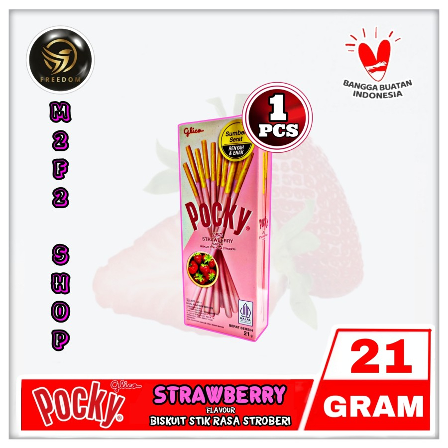 Jual Glico Pocky Biskuit Stroberi Stik | Strawberry Flavour - 21 gr ...