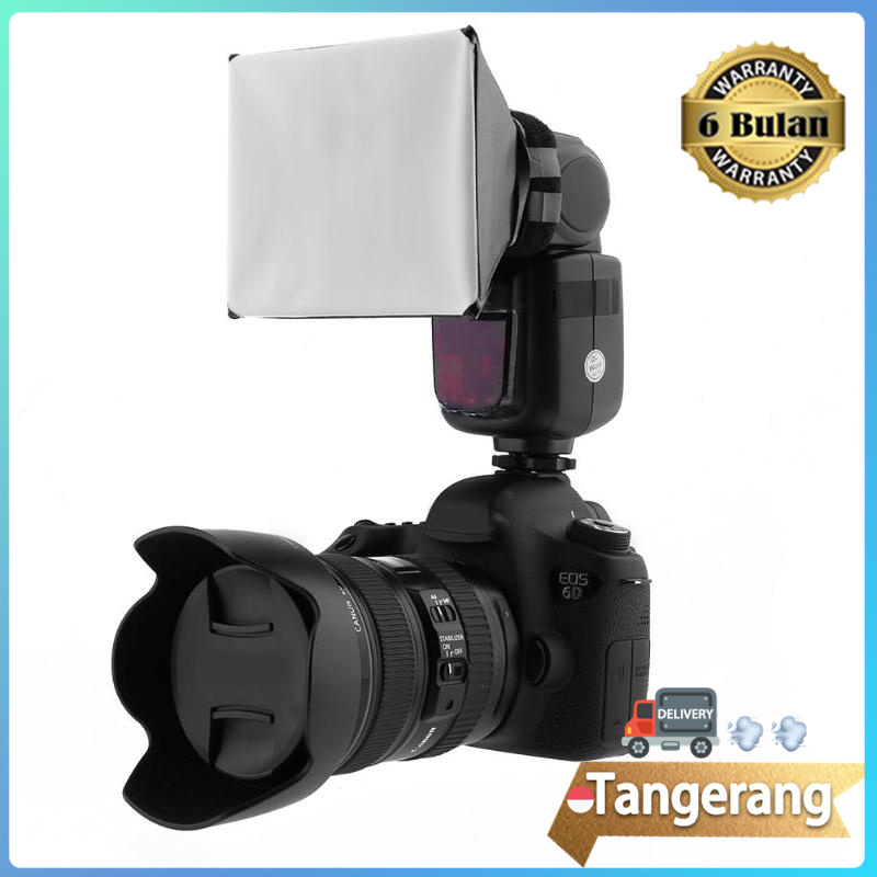 Jual Mini Soft Box Softbox Flash Difusser Kamera DSLR Speedlite 13cm X ...
