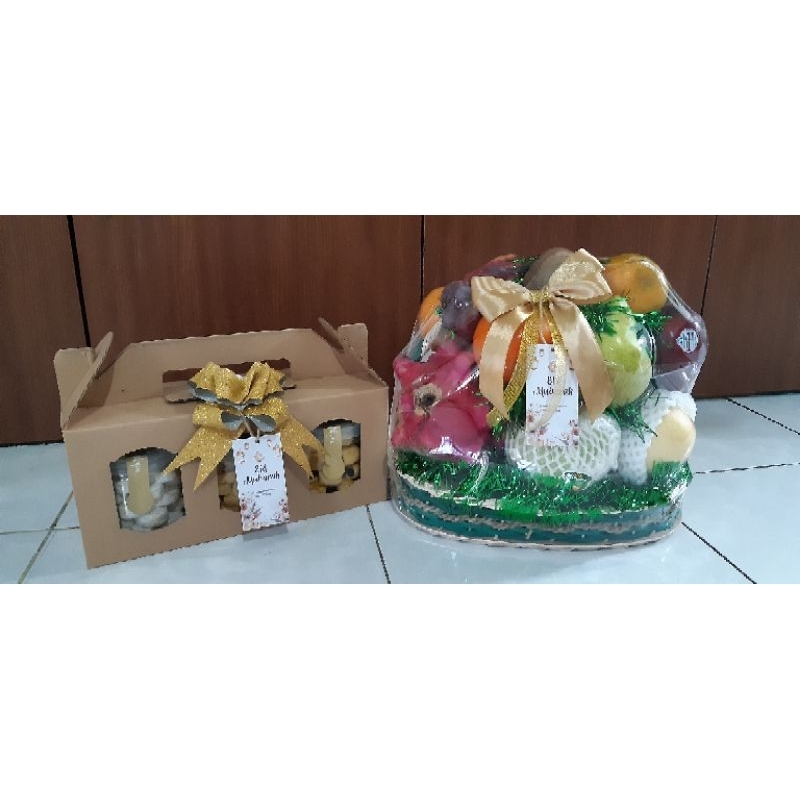 Jual Parcel Buah Segar Mix Madu Snack Coklat Susu Bisa Request Sesuai ...