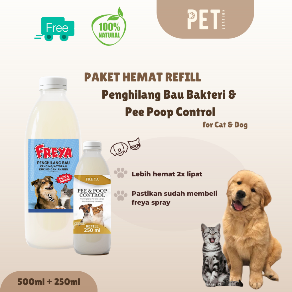 Jual Freya Paket Hemat Freya REFILL Penghilang Bau 500ml Pee Poop ...