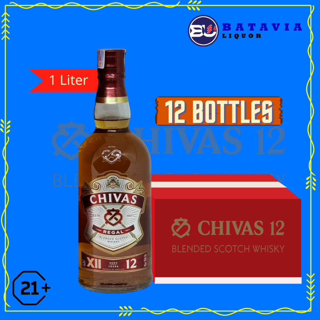 Jual Chivas Regal 12 Years Old 1 Liter 12 Botol | Shopee Indonesia