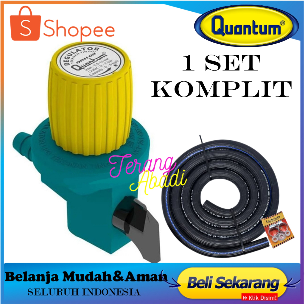 Jual Regulator Quantum Paket Selang QRH-08GB Regulator Gas Quantum QRH ...