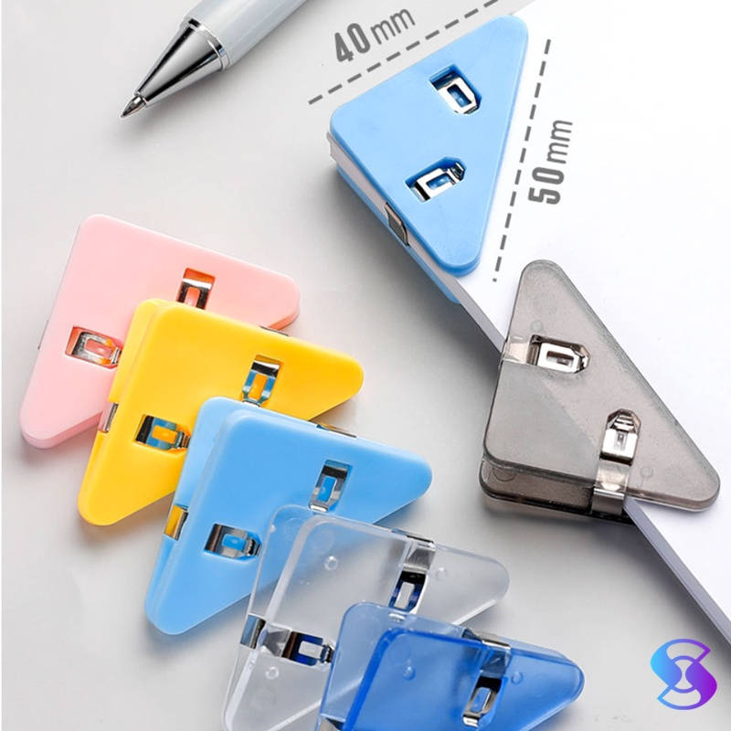 Jual LYSASHOP - Paper Klip Binder Sudut Penjepit Sudut Kertas Segitiga ...