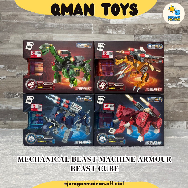 Jual QMAN TOYS Mechanical Beast Machine Armor Beast Cube - Bricks ...