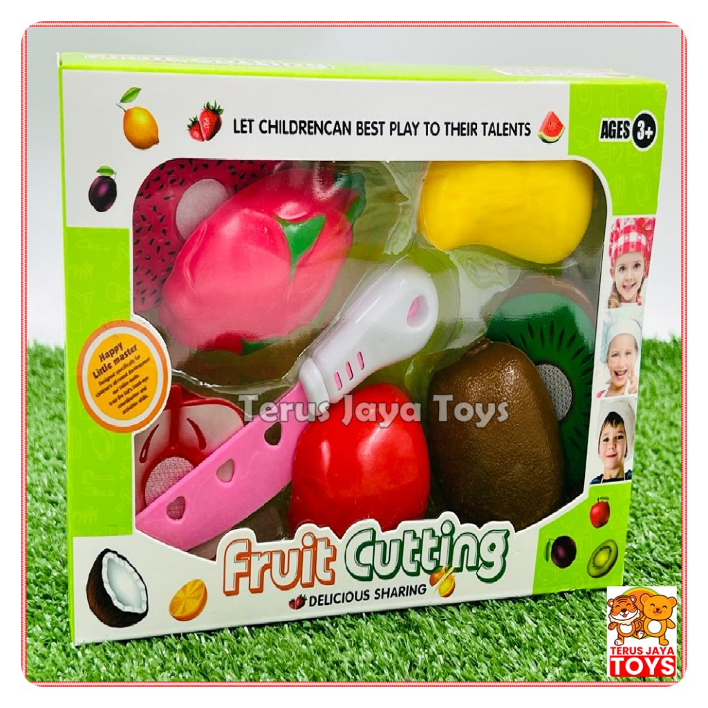Jual Mainan Anak Buah Buahan Potong Fruit Cutting Potong Buah Mainan ...