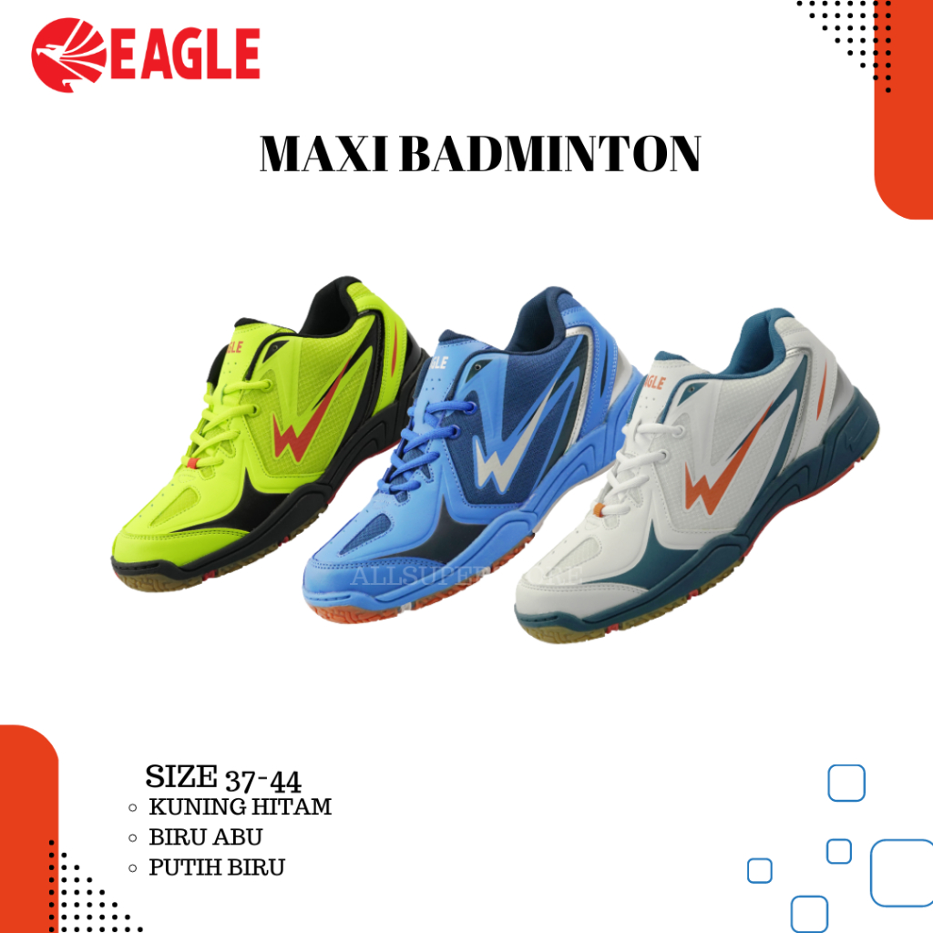 Jual Eagle Sepatu Bulutangkis Maxi Badminton Shoes Unisex | Shopee Indonesia