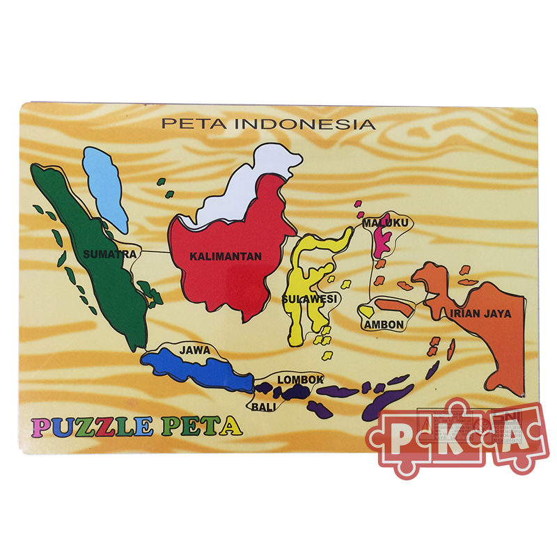 Jual Puzzle Kayu Peta Indonesia Map Mainan Edukasi Anak Pazel Puzle ...