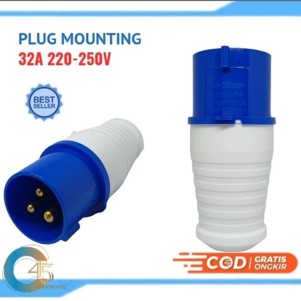 Jual Plug Mounting Male Steker Waterproof 3P 32A 023 Steker Plug ... Jual Plug Mounting Male Steker Waterproof 3P 32A 023 Steker Plug ...