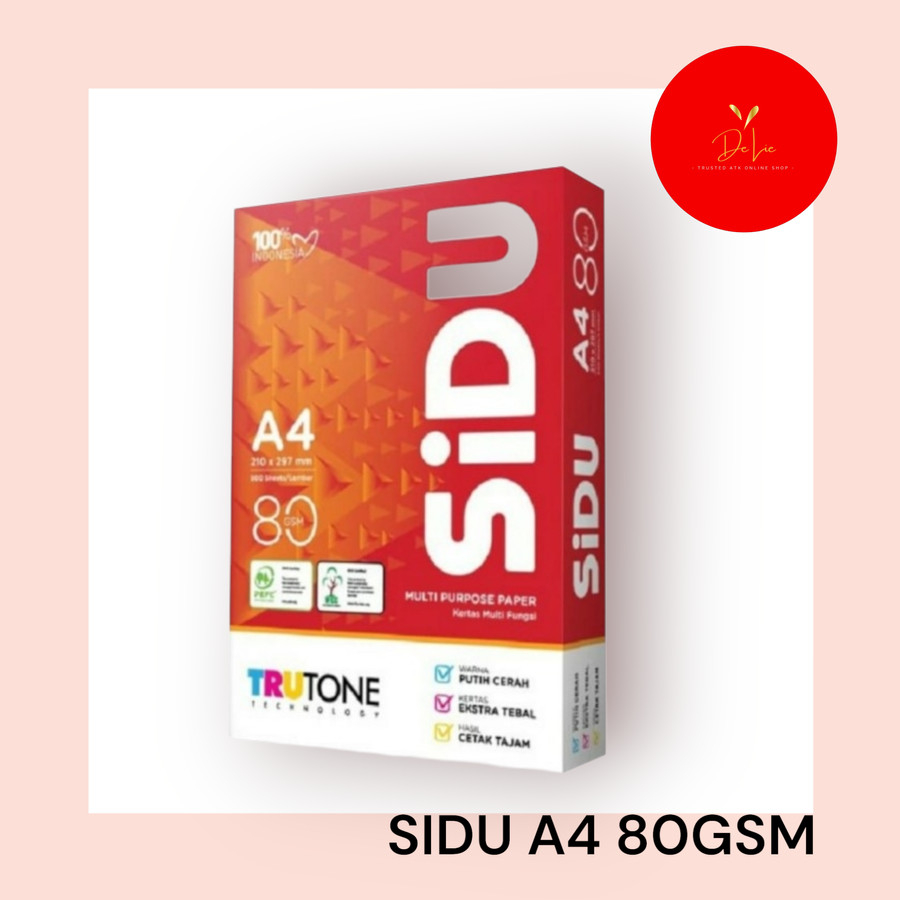 Jual KERTAS HVS A4 SIDU 80 GRAM GSM 1RIM | Shopee Indonesia