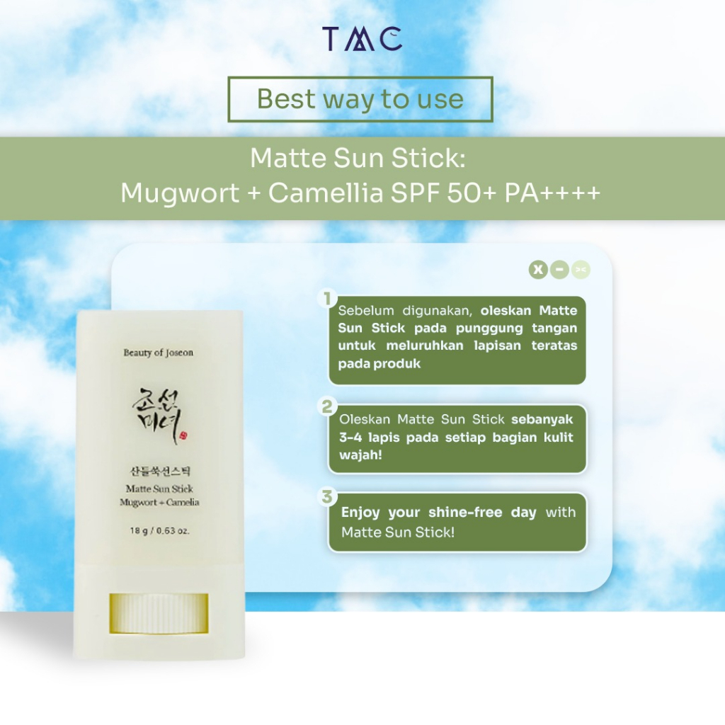 Jual [Beauty of Joseon] BOJ - Matte Sun Stick: Mugwort + Camellia (SPF ...