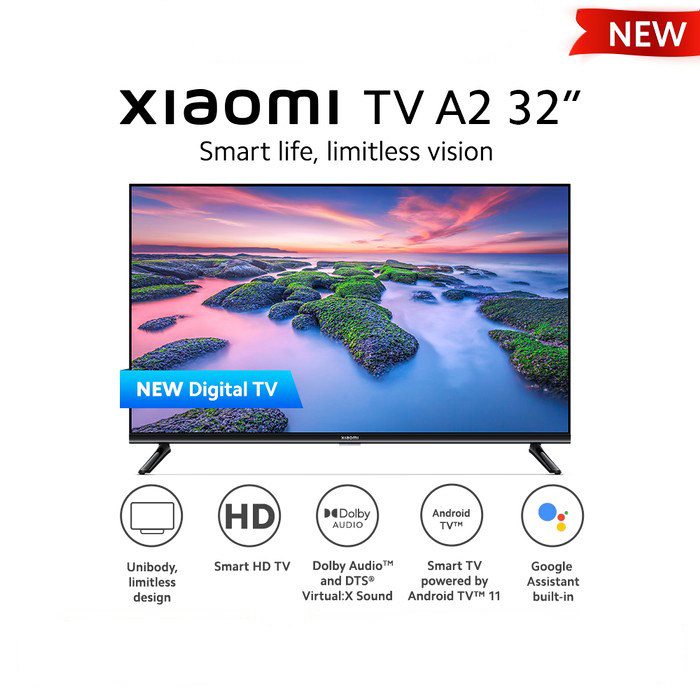 Jual Xiaomi TV A2 32" Smart HD Dolby Audio™ Android TV™ | Shopee Indonesia